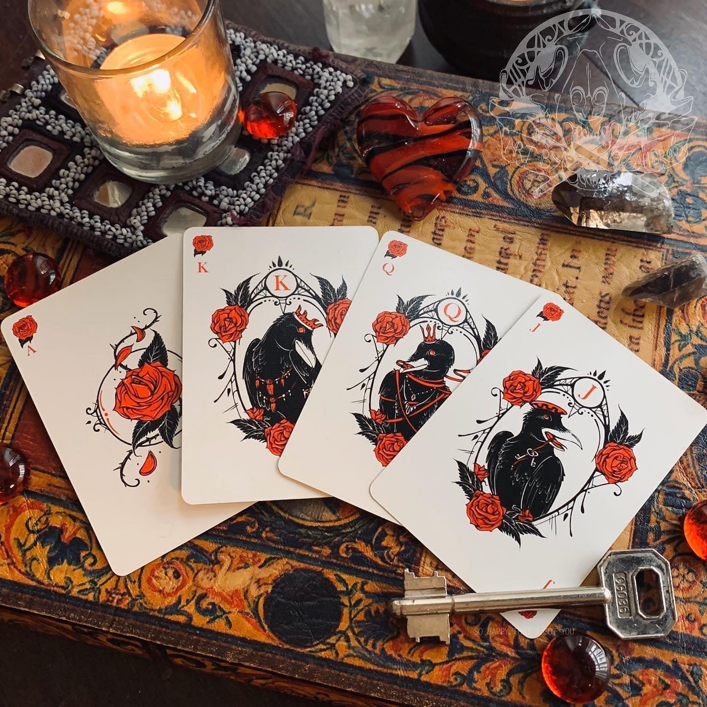 Corvid Romantic Playing Cards
