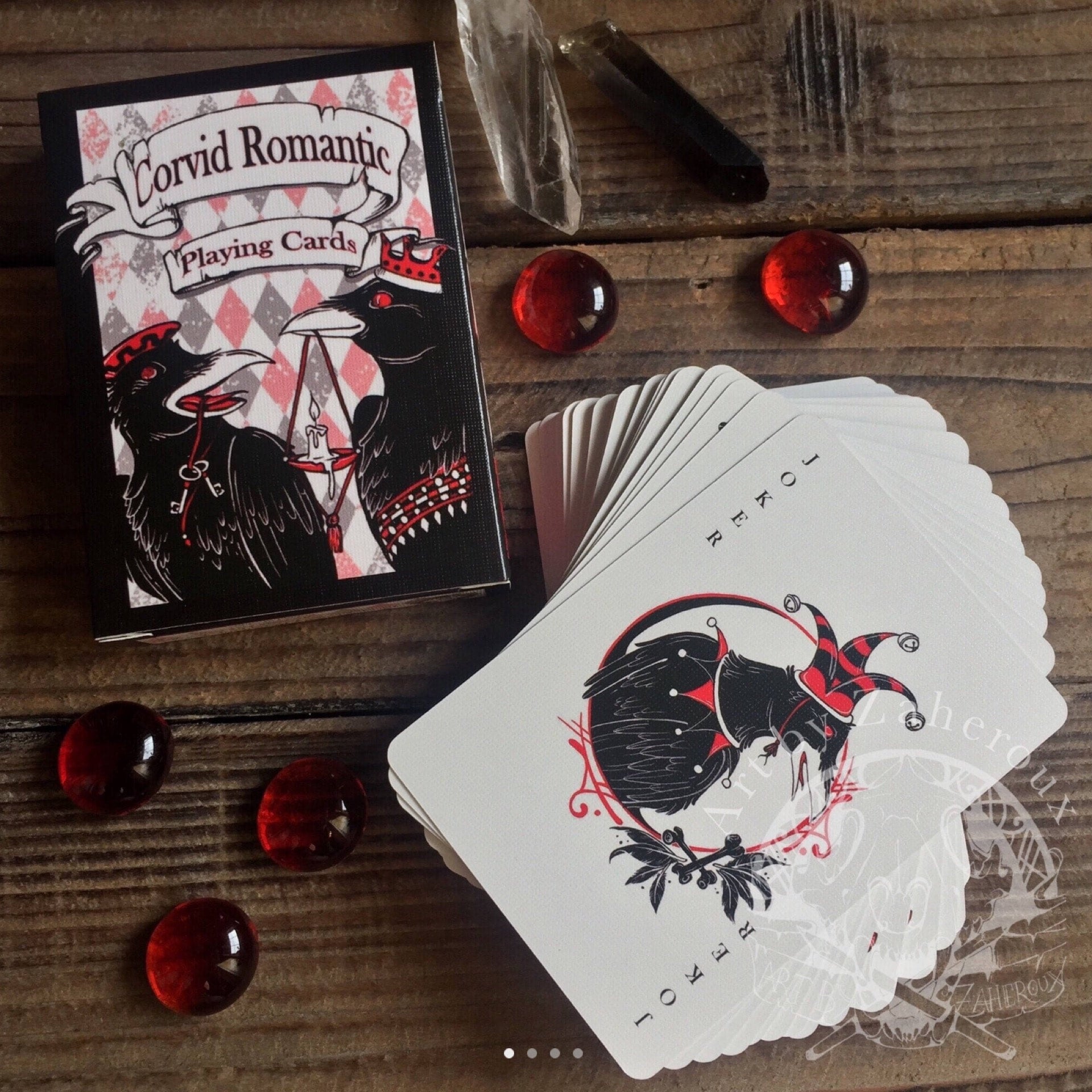 Corvid Romantic Playing Cards
